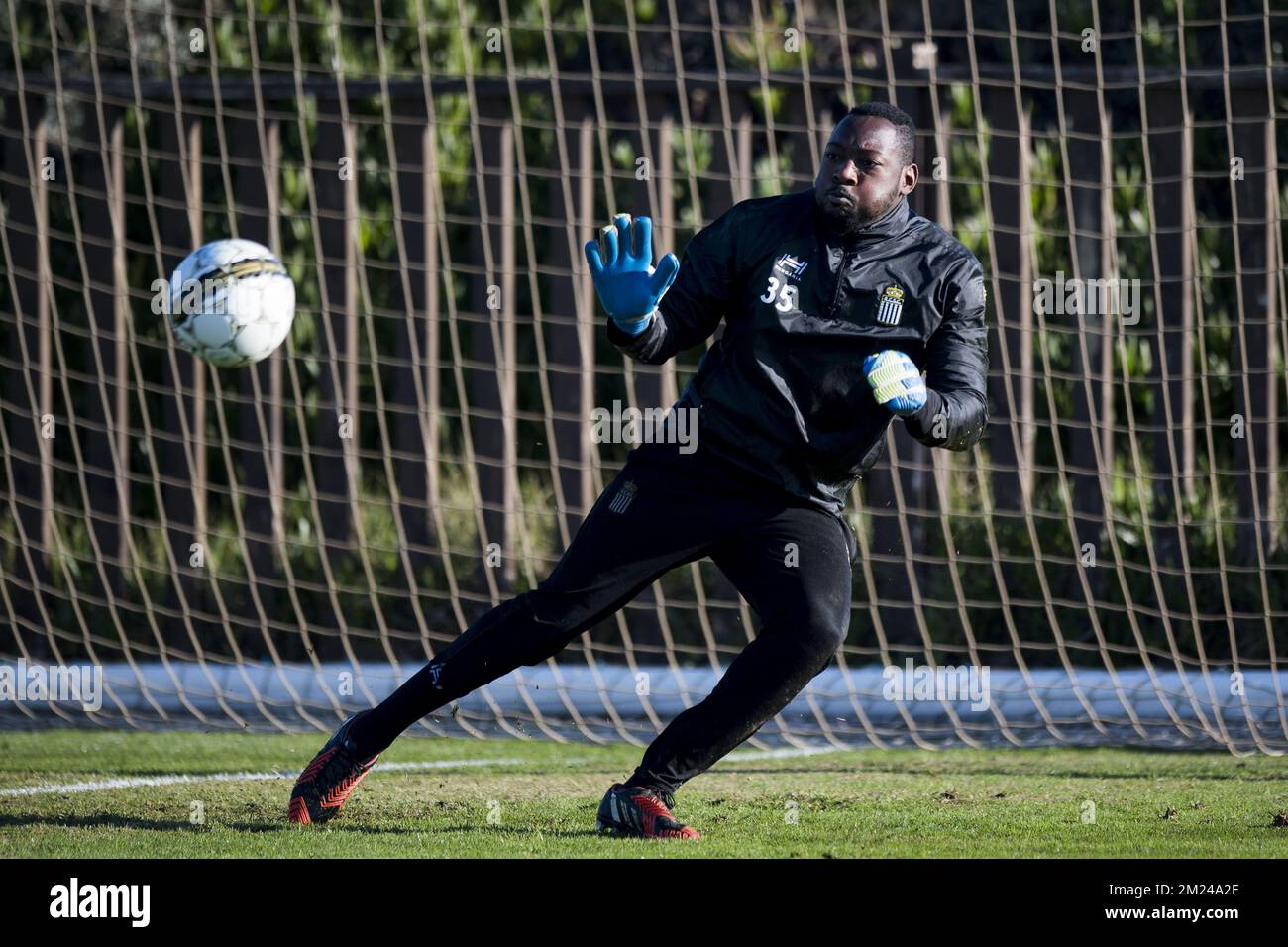 Charleroi's goalkeeper Parfait Mandanda pictured in action during the ...