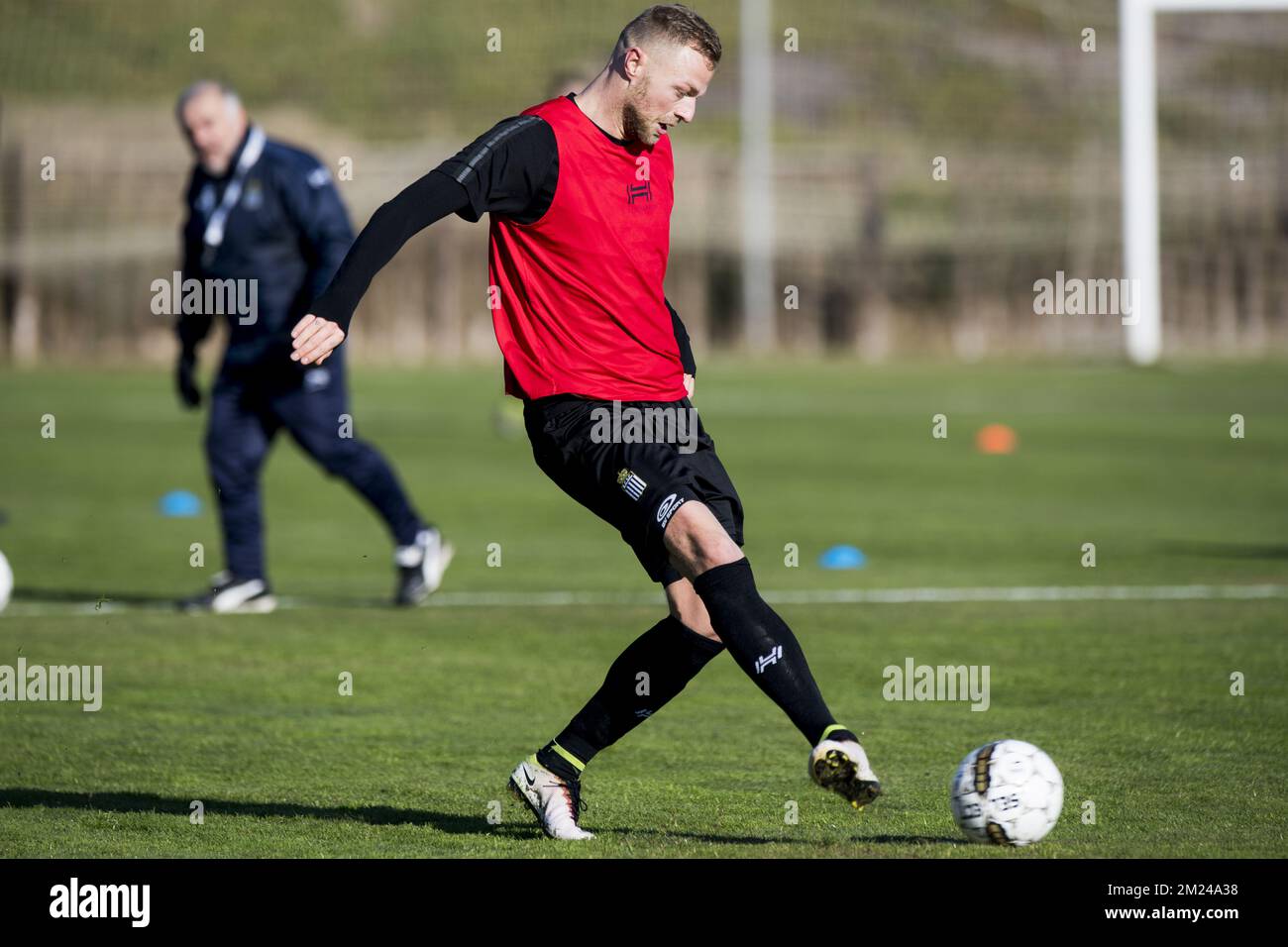 Charleroi's David Pollet pictured in action during the first day of the ...