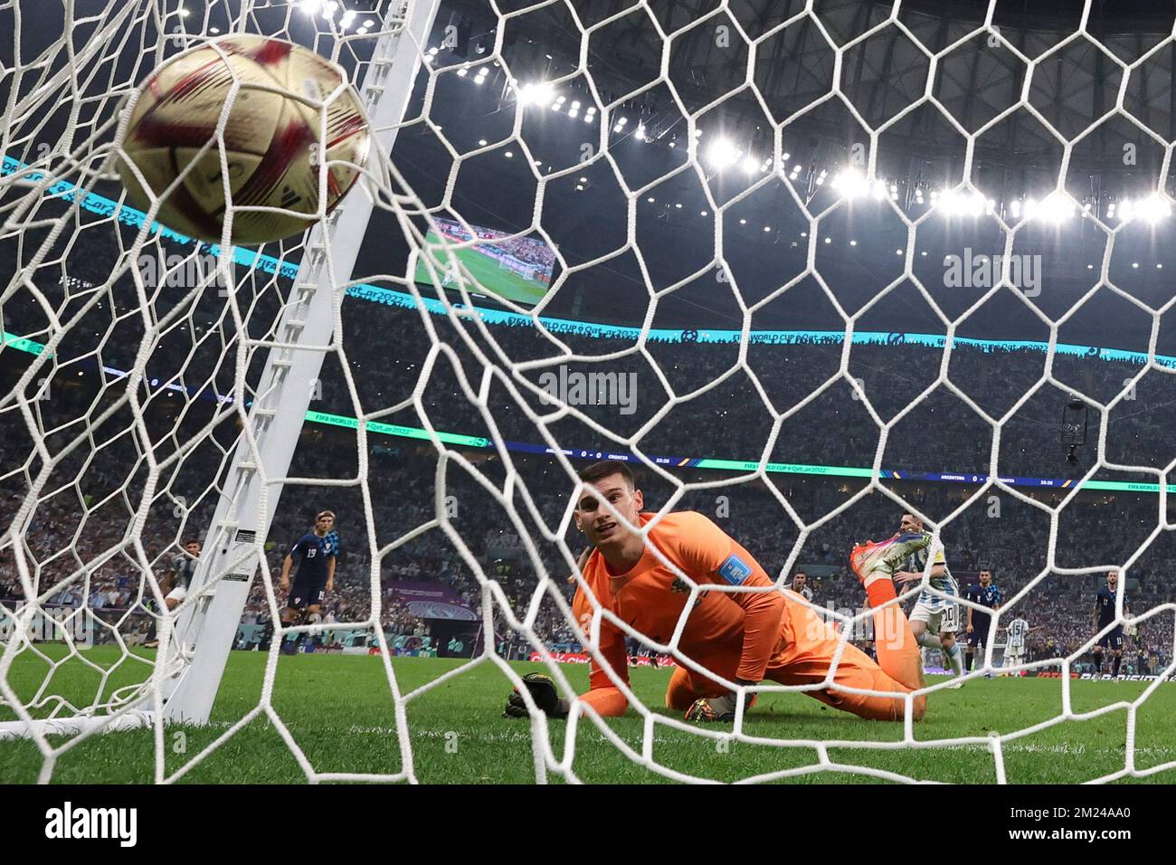 Lusail, Qatar. 13th Dec, 2022. Croatia's goalkeeper Dominik Livakovic ...