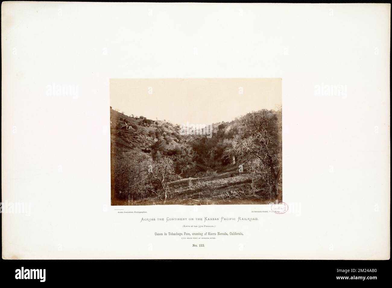 Canon in Tehachapa Pass, crossing of Sierra Nevada, California, 1,712 ...