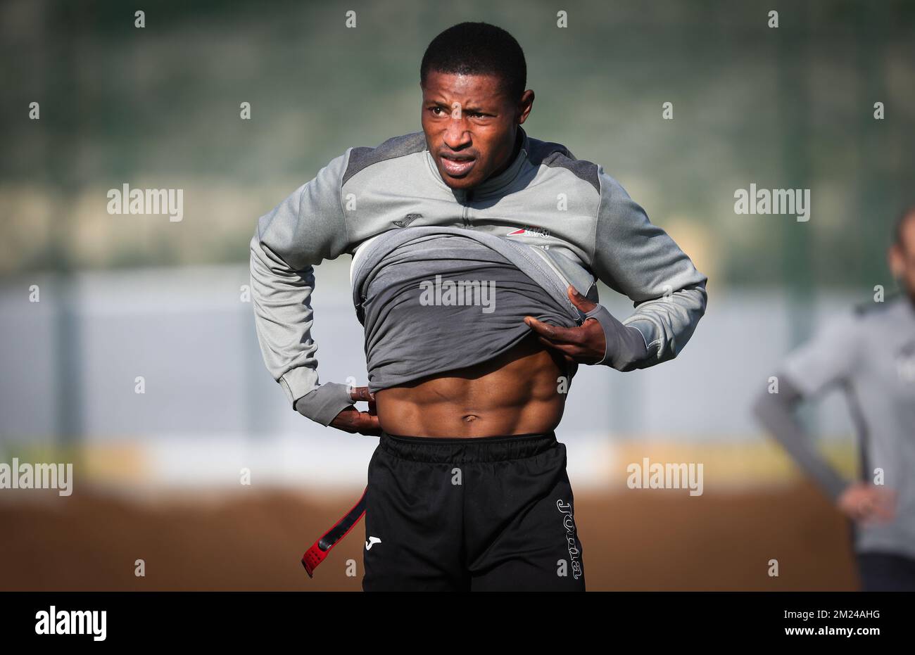 Oostende's Joseph Akpala pictured during the winter training camp of ...