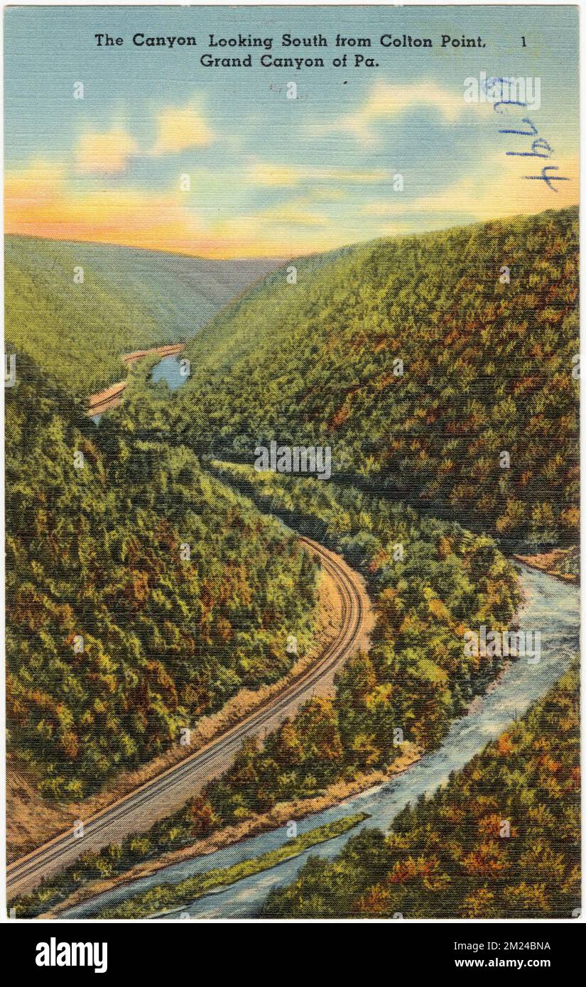 The canyon looking south from Colton Point, Grand Canyon of Pa ...