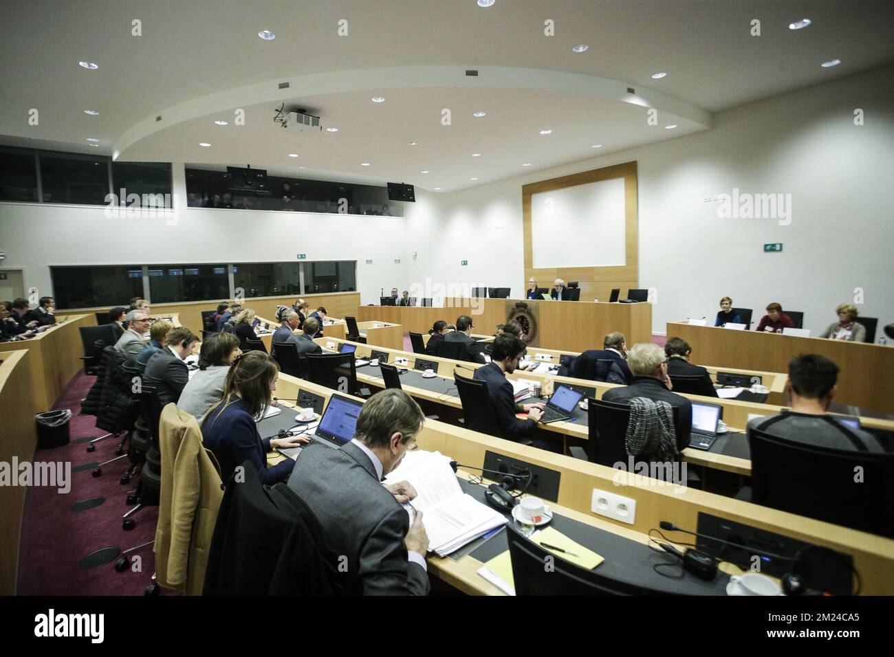 Illustration picture shows a session of the parliamentary inquiry ...