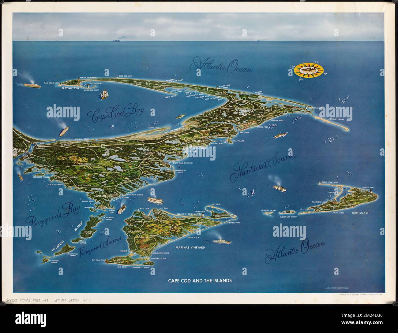 Cape Cod and the islands , Cape Cod Mass., Aerial views, Nantucket ...