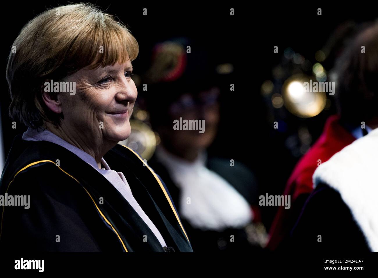 Germany Chancellor Angela Merkel pictured during the Doctor Honoris ...
