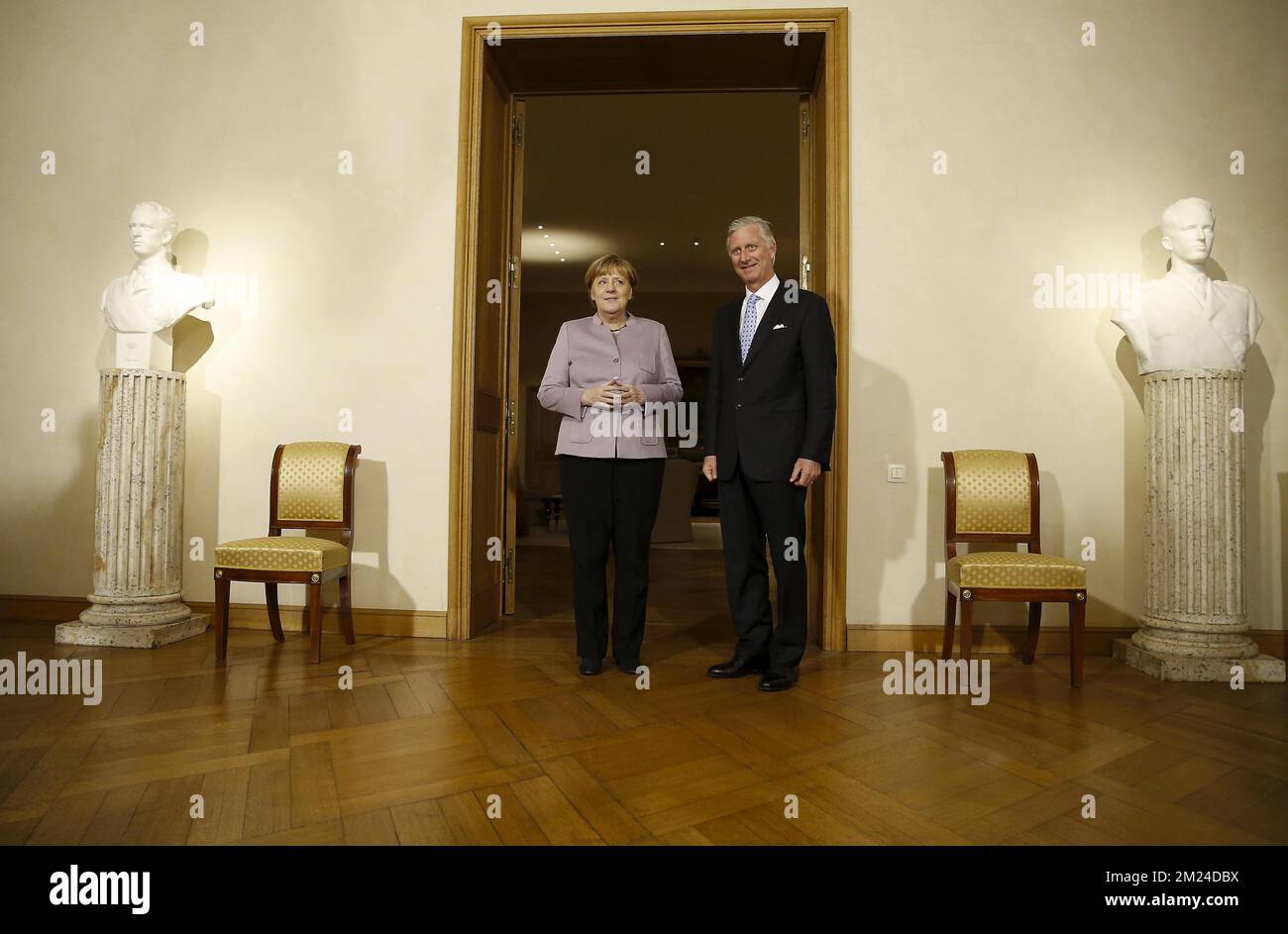 Germany Chancellor Angela Merkel and King Philippe - Filip of Belgium ...