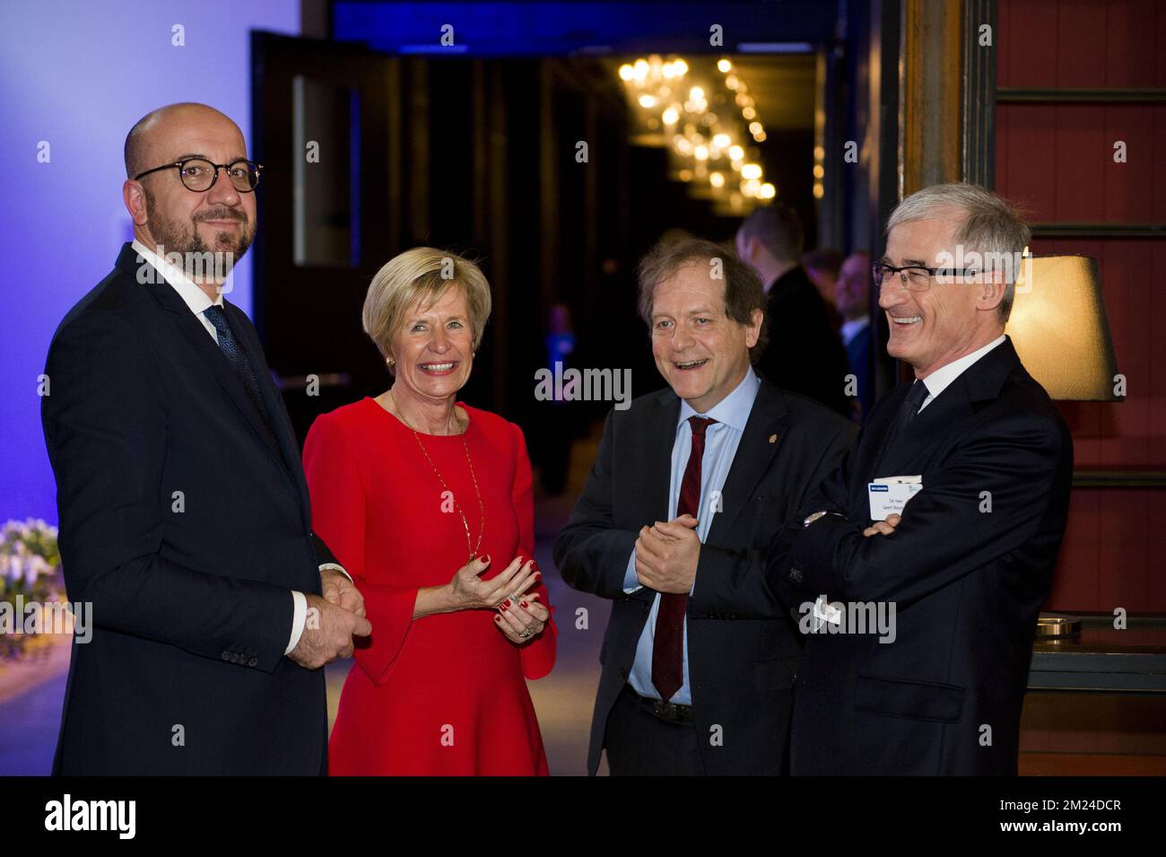 Belgian Prime Minister Charles Michel, UGent Rector Anne De Paepe ...