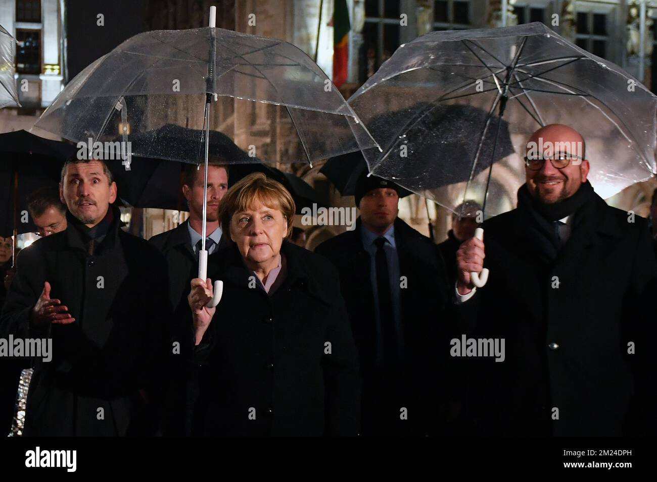 Germany Chancellor Angela Merkel and Belgian Prime Minister Charles ...