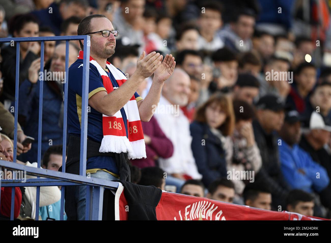 Illustration picture shows a Standard supporter at the start of a ...