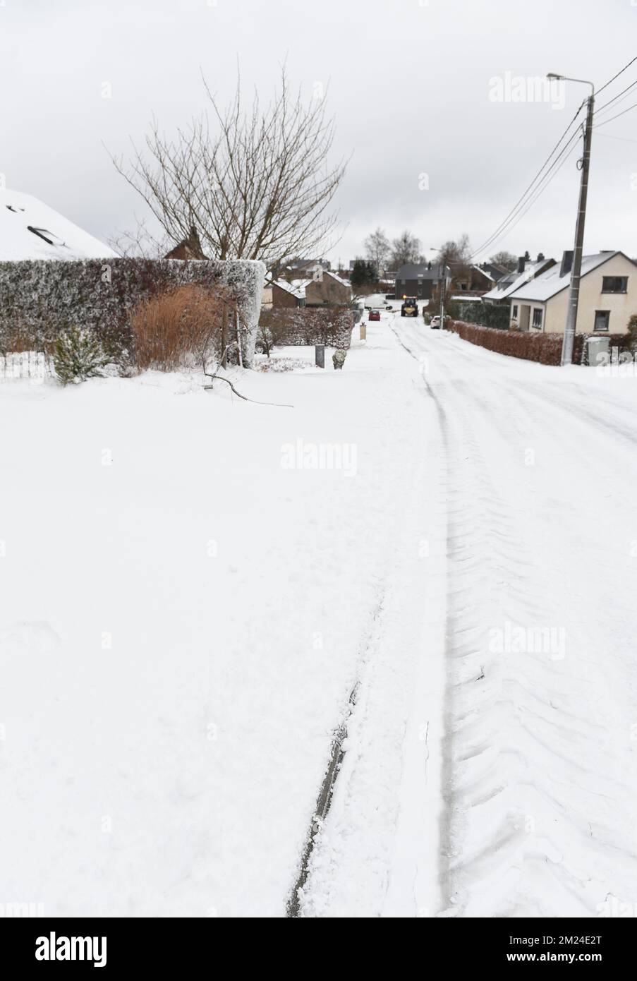 Illustration picture shows streets covered with snow as cold ...