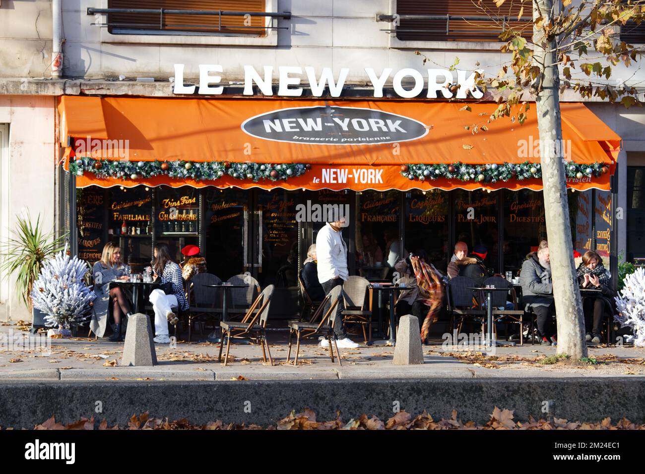 Paris, France-December 10, 2022 : The 6 New York restaurant is the ...