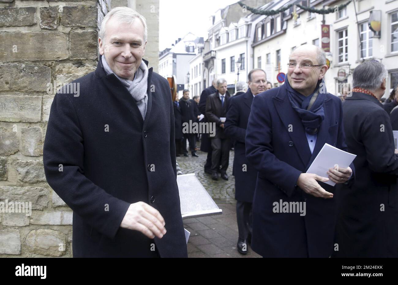 Yves Leterme and Minister of Justice Koen Geens pictured after the ...