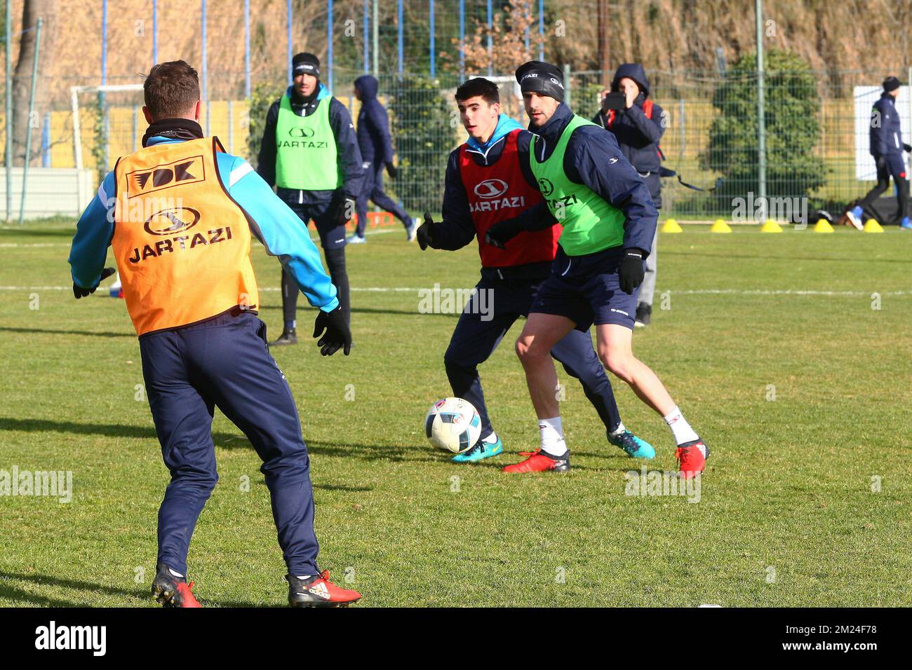 Illustration picture shows a training of first division soccer team KAA ...