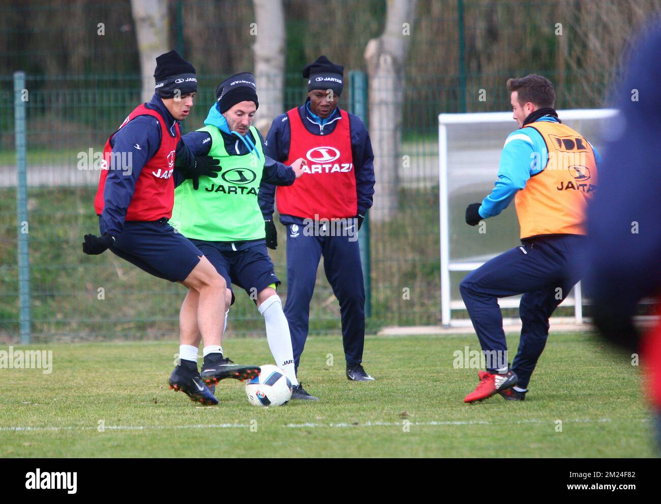 Illustration picture shows a training of first division soccer team KAA ...