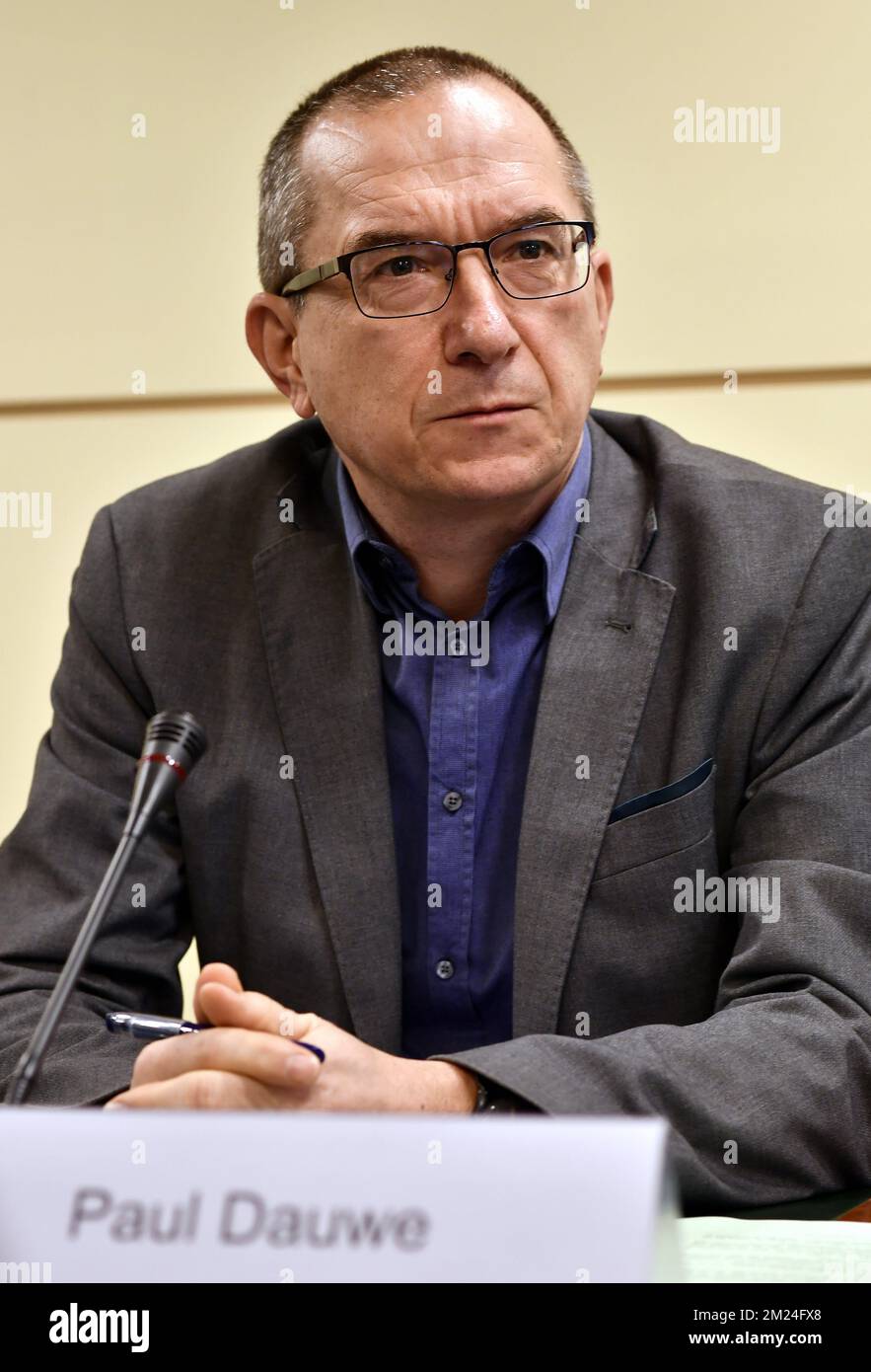 Head of the prison of Hasselt, Paul Dauwe pictured during a hearing of ...