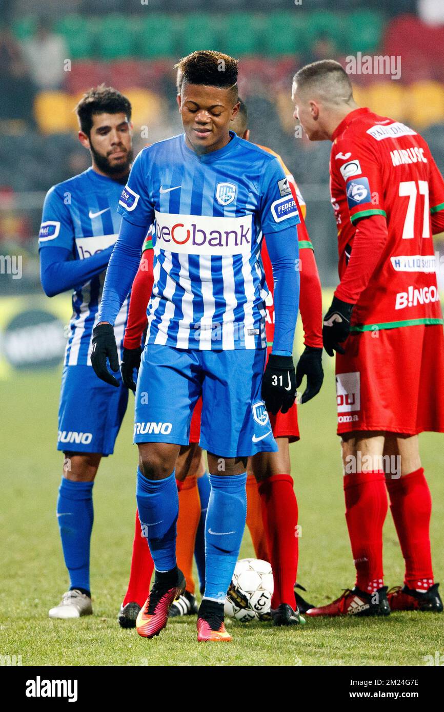 Genk's Leon Bailey pictured during a game between KV Oostende and KRC ...