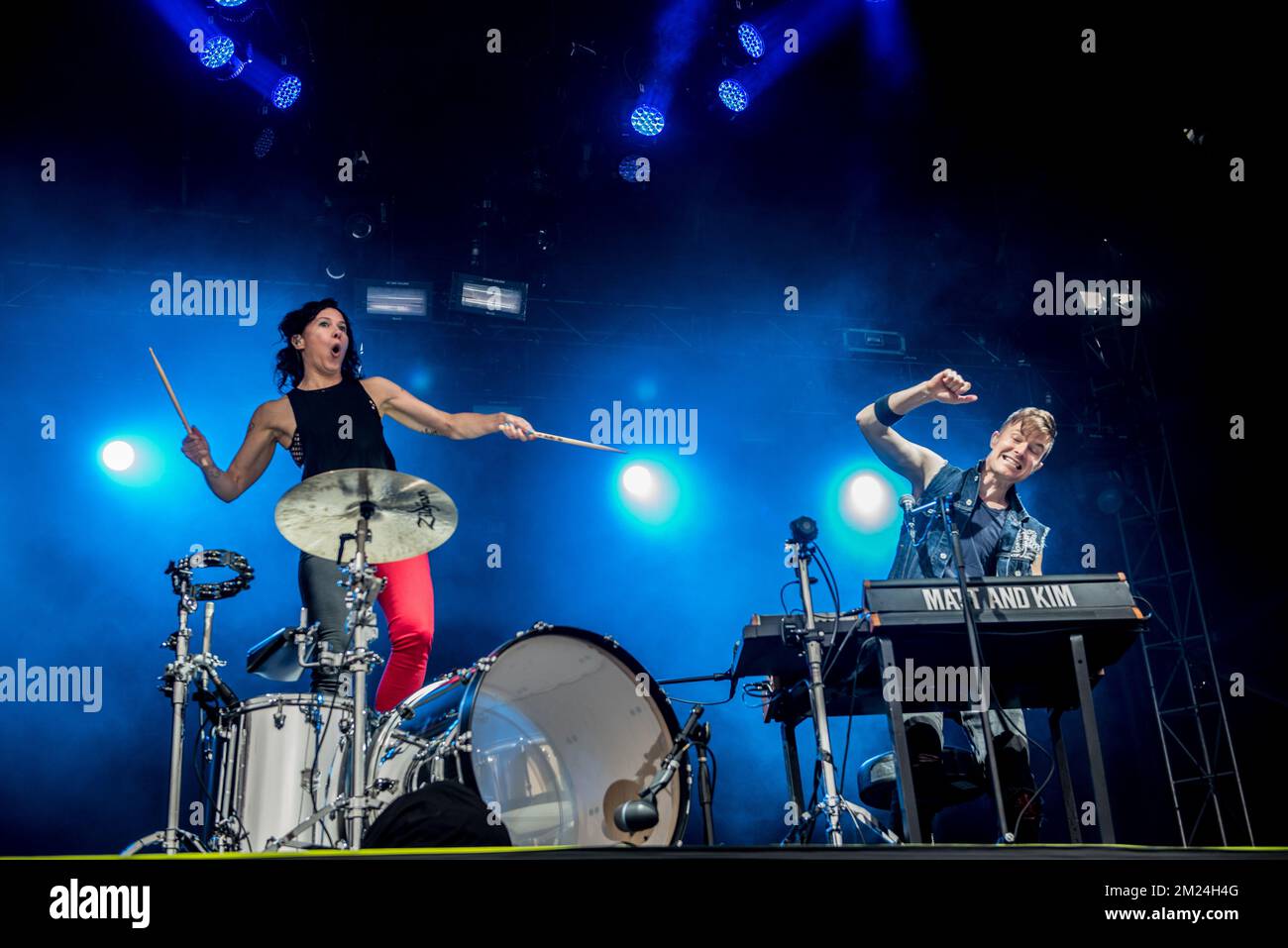 Governors Ball - Matt and Kim in concert Stock Photo - Alamy