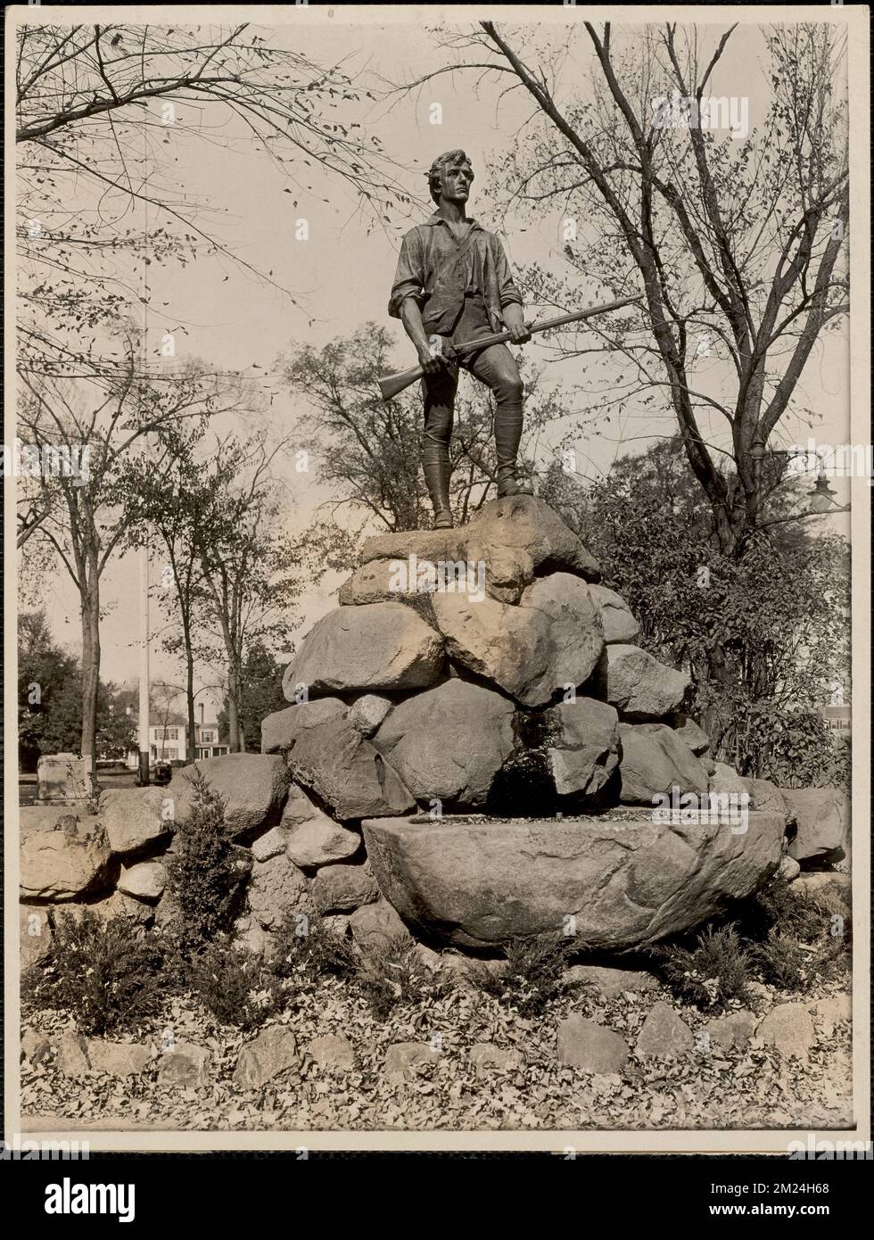 Captain Parker statue, Minuteman at Lexington Green, Lexington, Mass. , Monuments & memorials ...