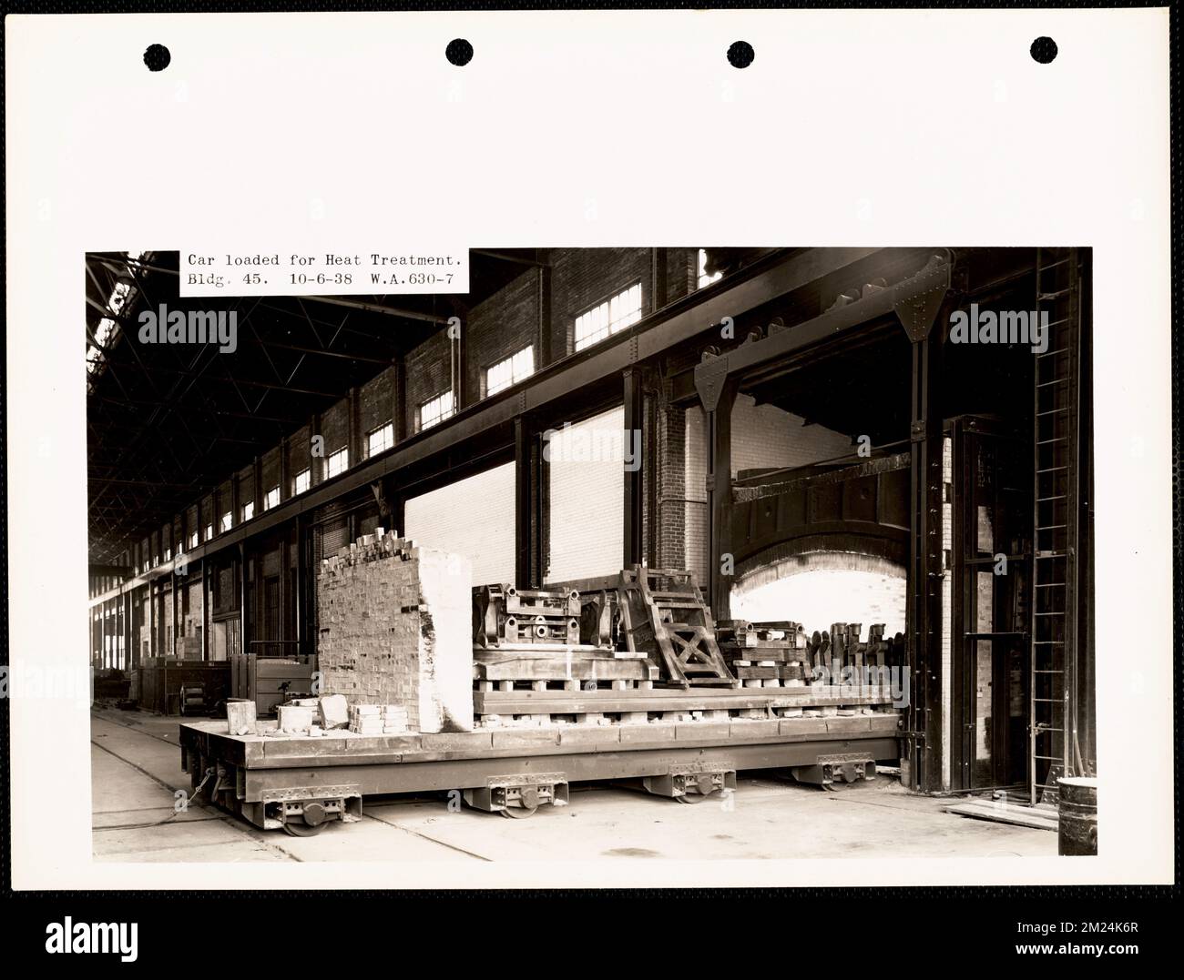 Car loaded for heat treatment, bldg. 45 , Armories, Ordnance industry ...