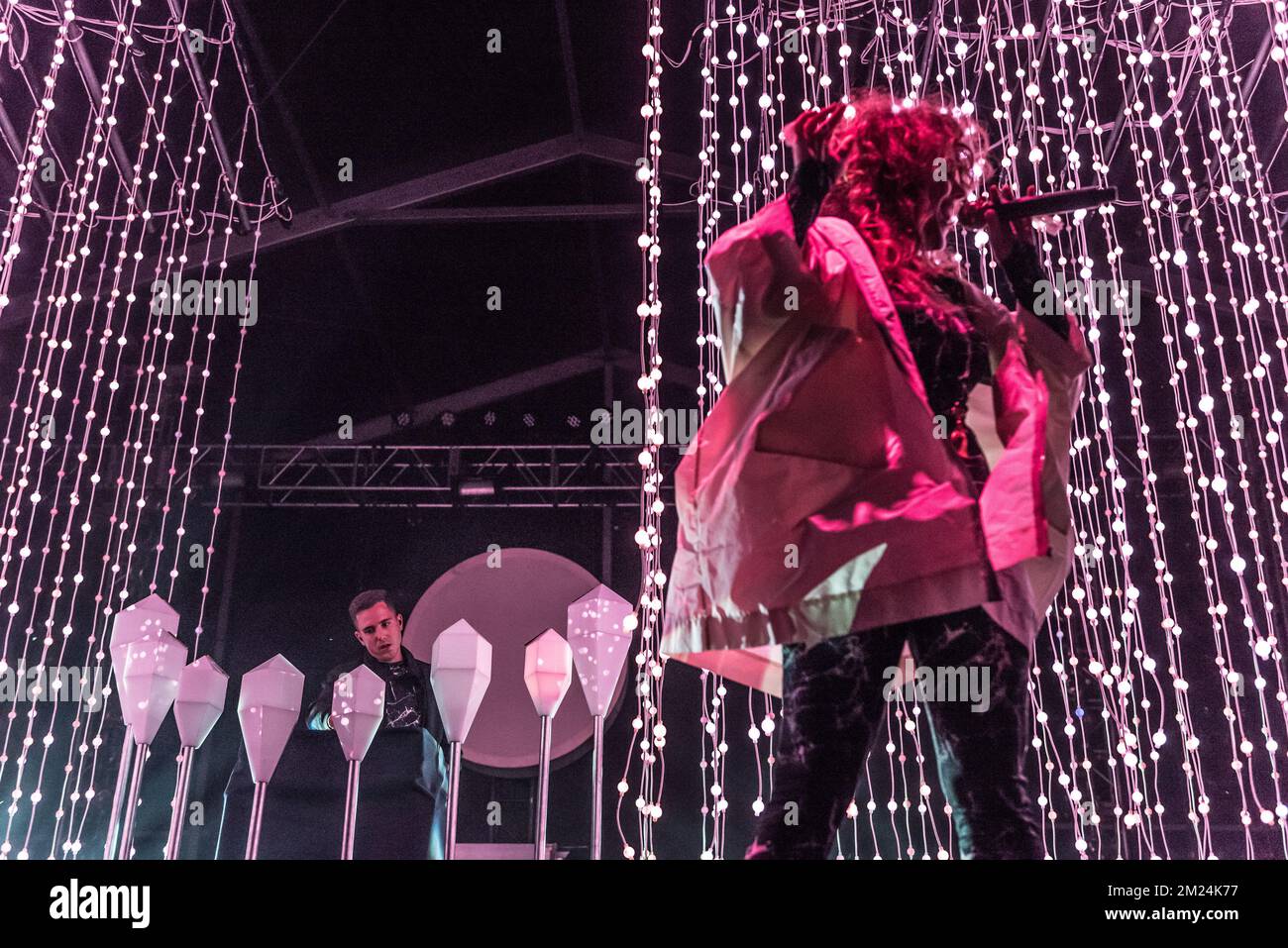 Governors Ball - Purity Ring in concert Stock Photo - Alamy