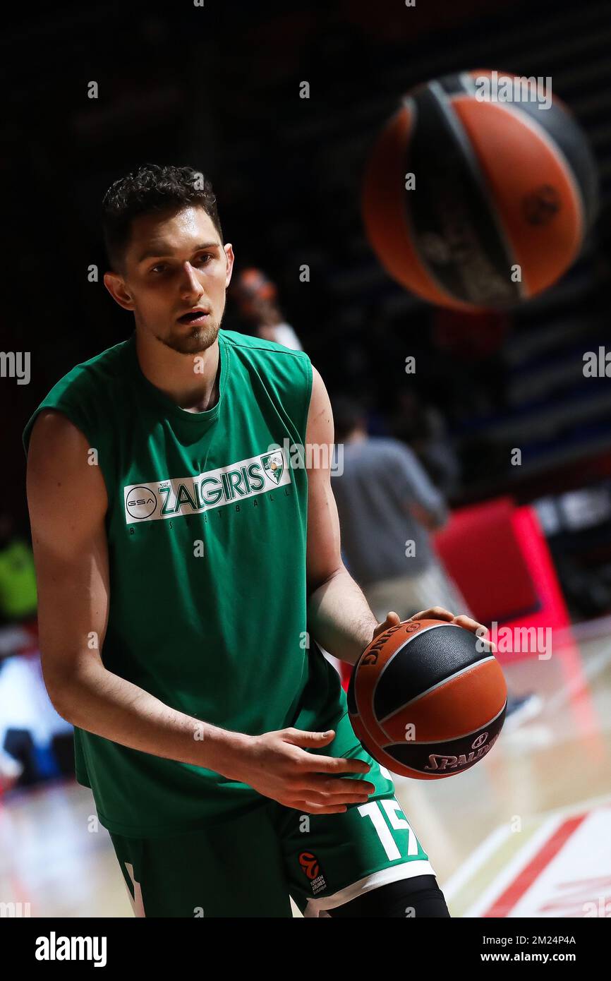Belgrade, Serbia, 13 December 2022. Laurynas Birutis of Zalgiris Kaunas ...