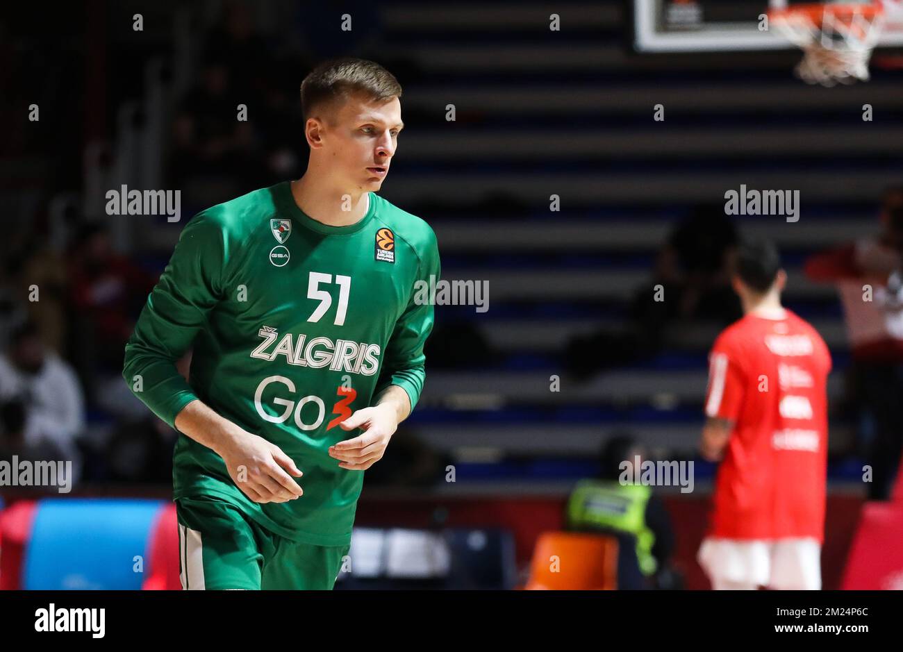 Belgrade, Serbia, 13 December 2022. Arnas Butkevicius of Zalgiris ...