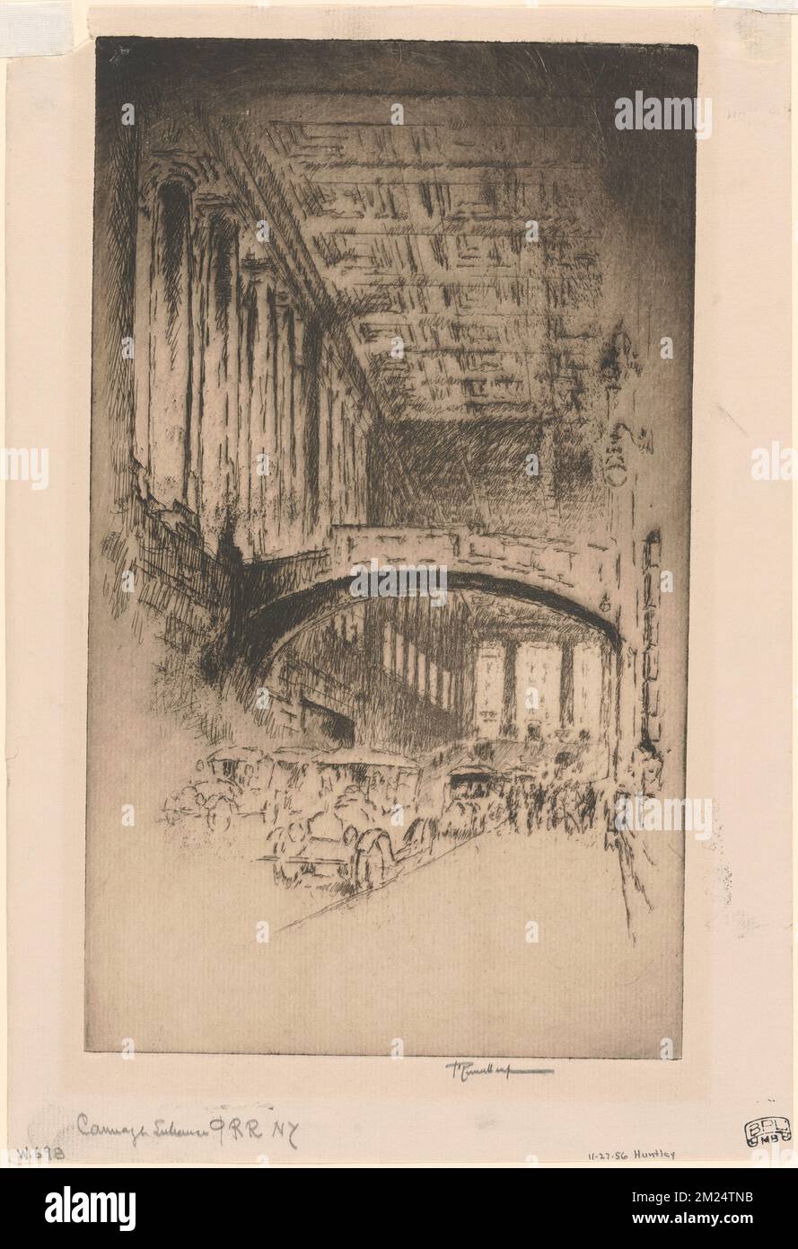 Carriage approach to Pennsylvania Station, New York , Railroad stations ...