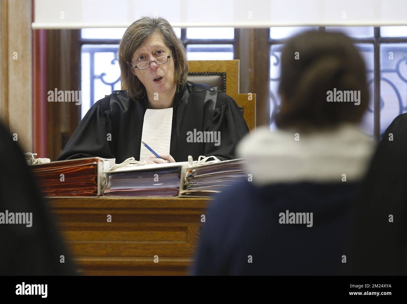 Lieve Scherrens and Isabel D. pictured during the first session of the ...