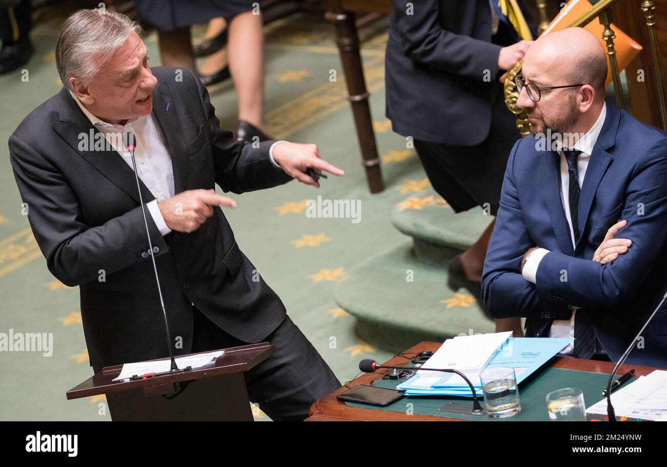 Open Vld's head of group, Patrick Dewael and Belgian Prime Minister ...