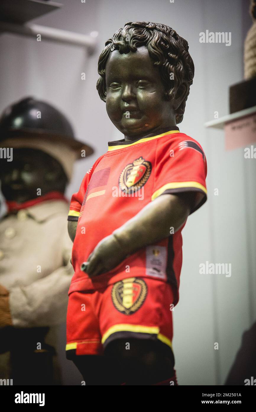 Illustration picture shows a Belgian Red Devils outfit at the new ...