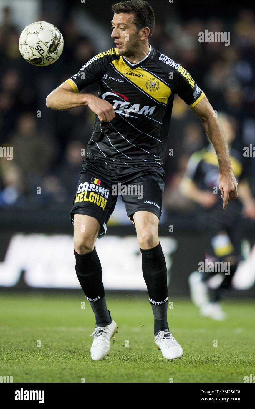 Lokeren's Marko Miric pictured in action during the Jupiler Pro League ...
