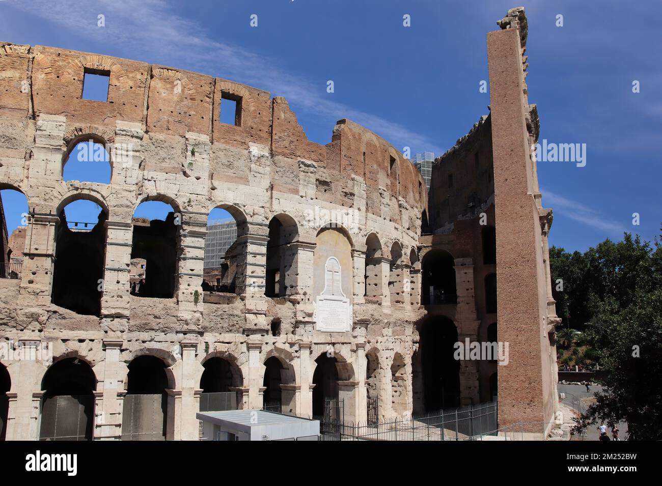 The Colosseum, (Flavian Amphitheater) located in the center of the city ...