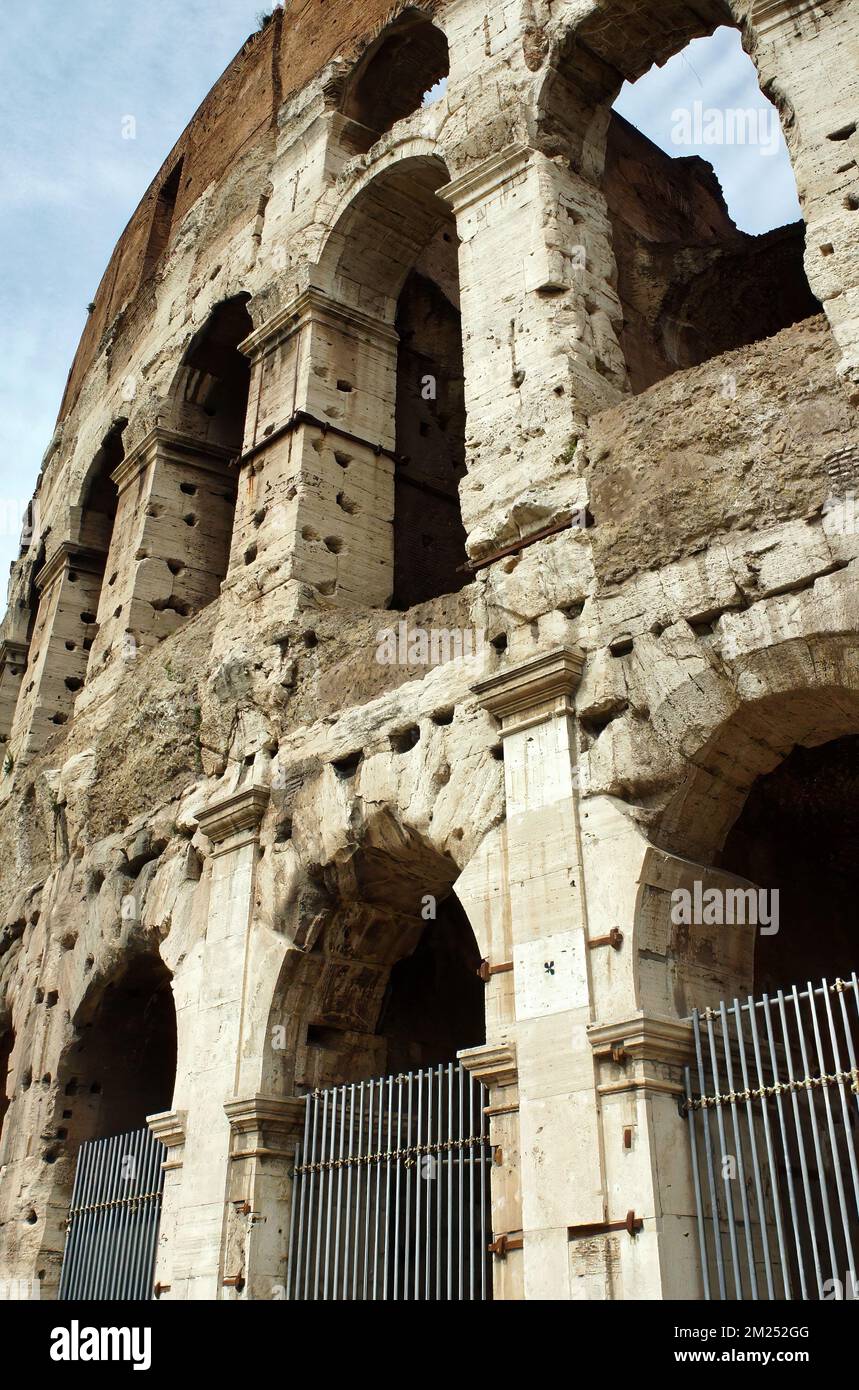 The Colosseum, (Flavian Amphitheater) located in the center of the city ...