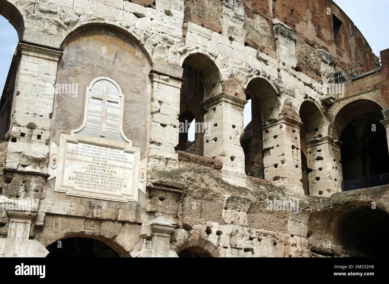 The Colosseum, (Flavian Amphitheater) located in the center of the city ...