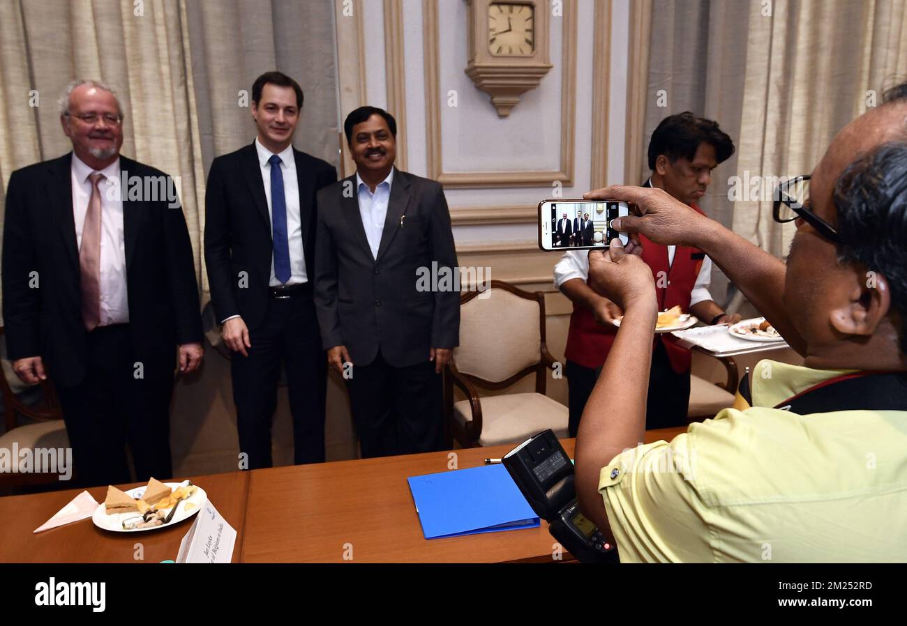 President of the port of Antwerp's Marc Van Peel and Vice-Prime ...