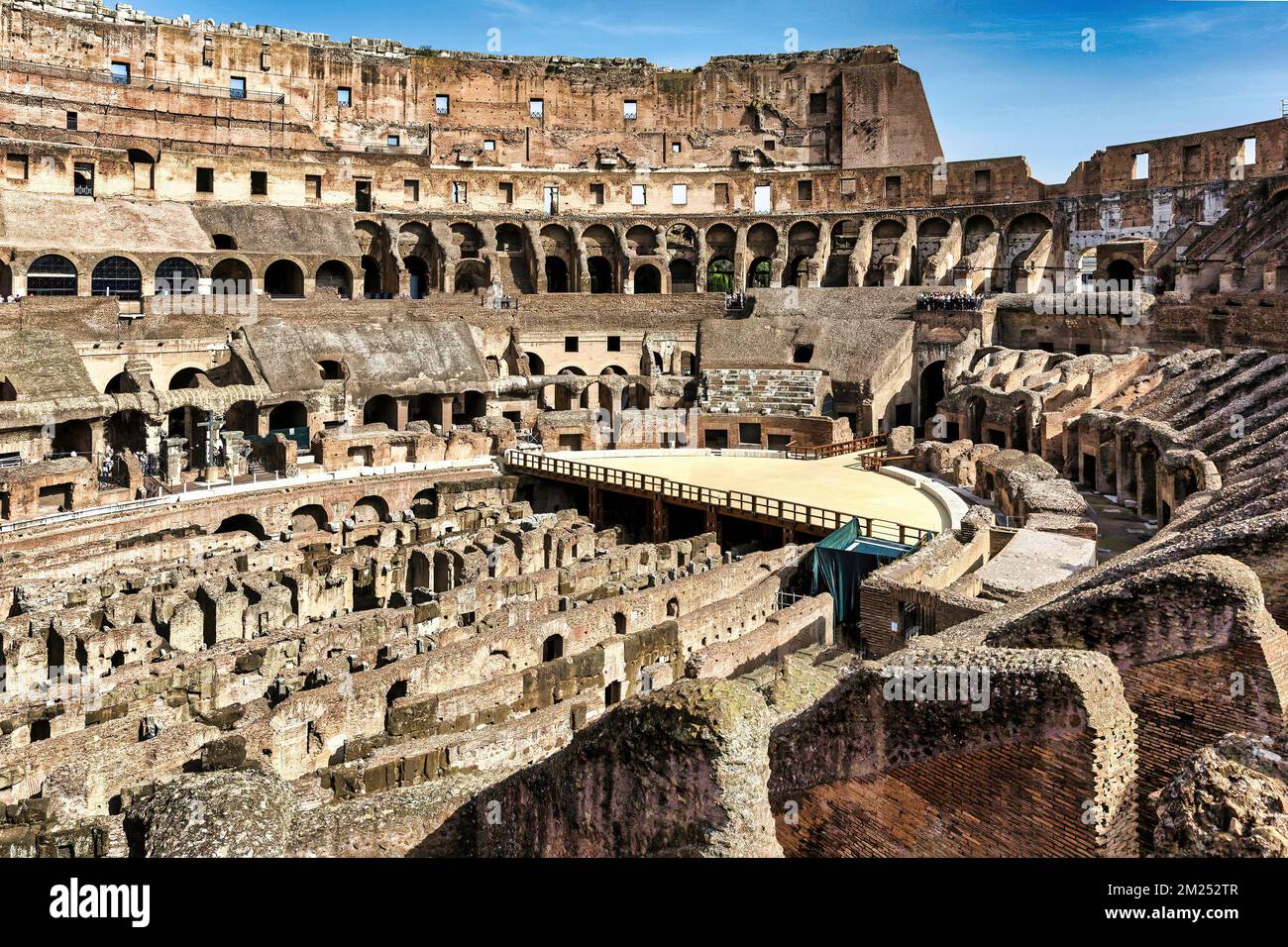 The Colosseum, (Flavian Amphitheater) located in the center of the city ...