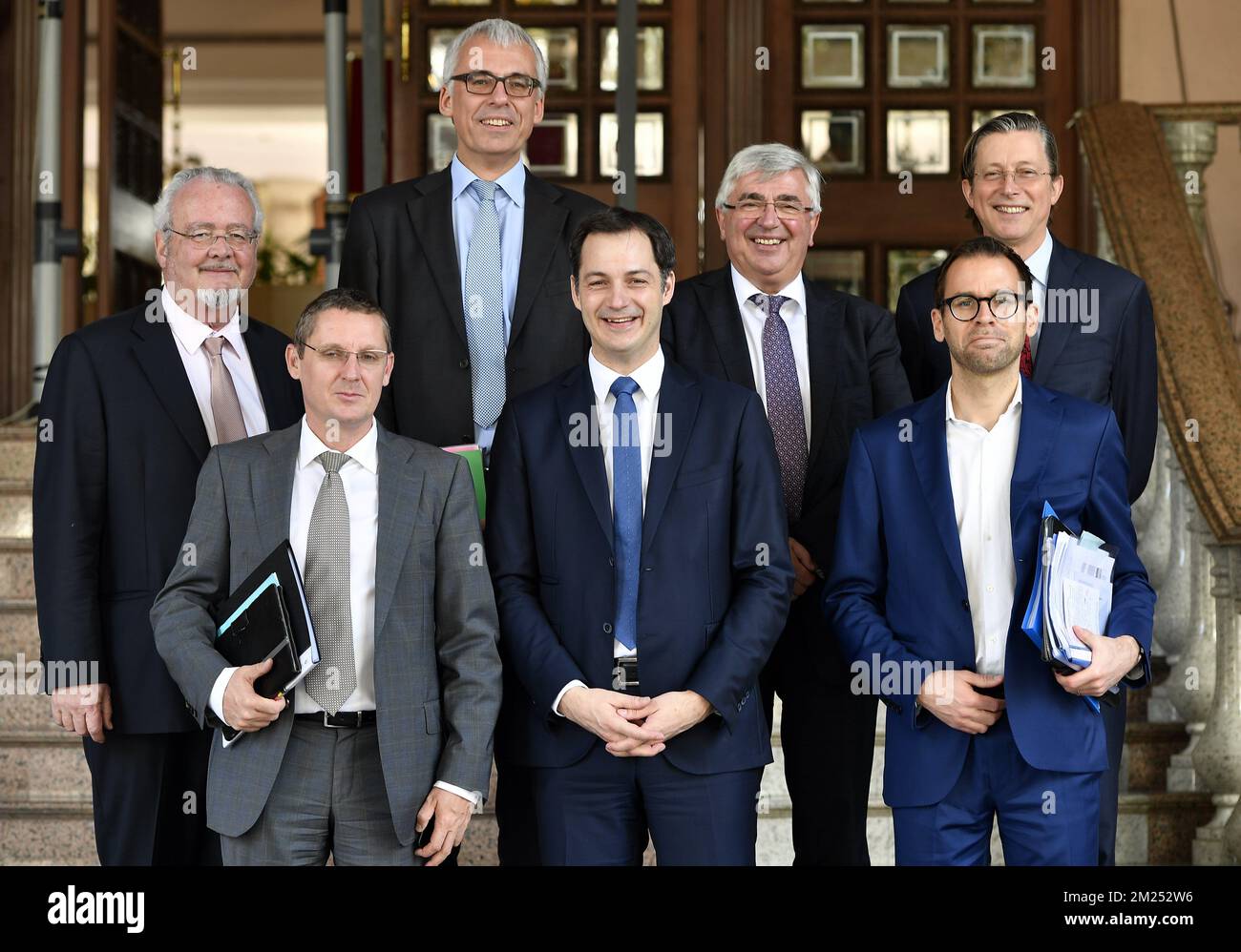 President of the port of Antwerp's Marc Van Peel, Commercial Director ...