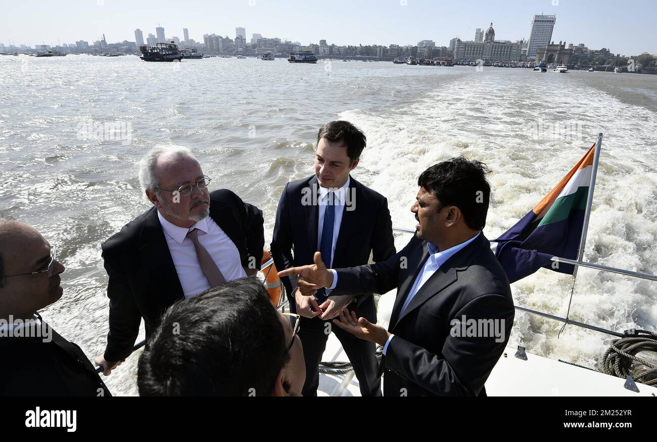 President of the port of Antwerp's Marc Van Peel and Vice-Prime ...