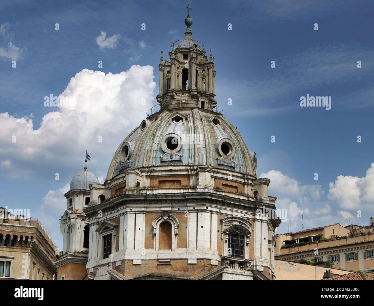 The dome of St. Peter's of St. Peter's Basilica in Rome, is one of the ...