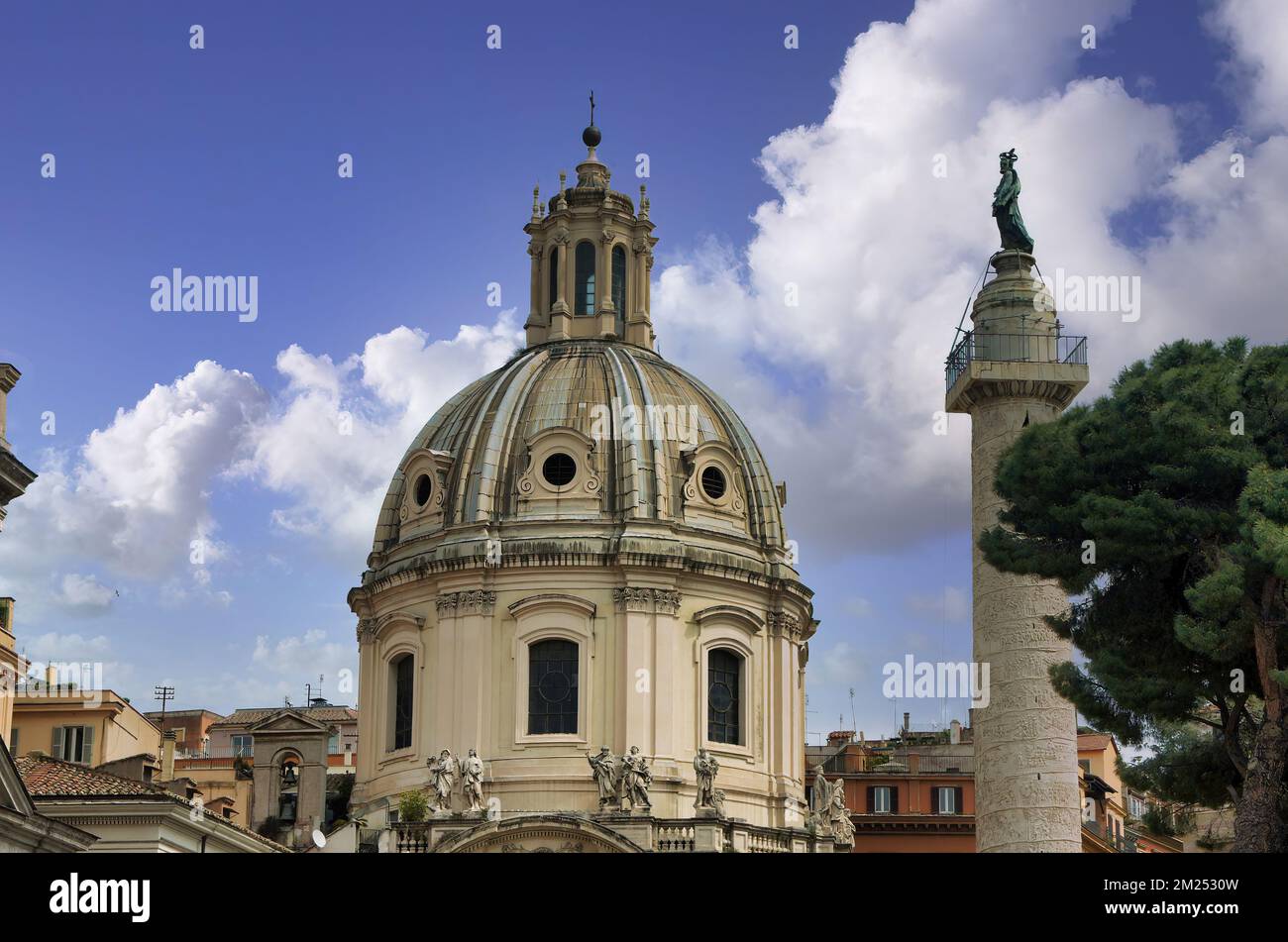 The dome of St. Peter's of St. Peter's Basilica in Rome, is one of the ...
