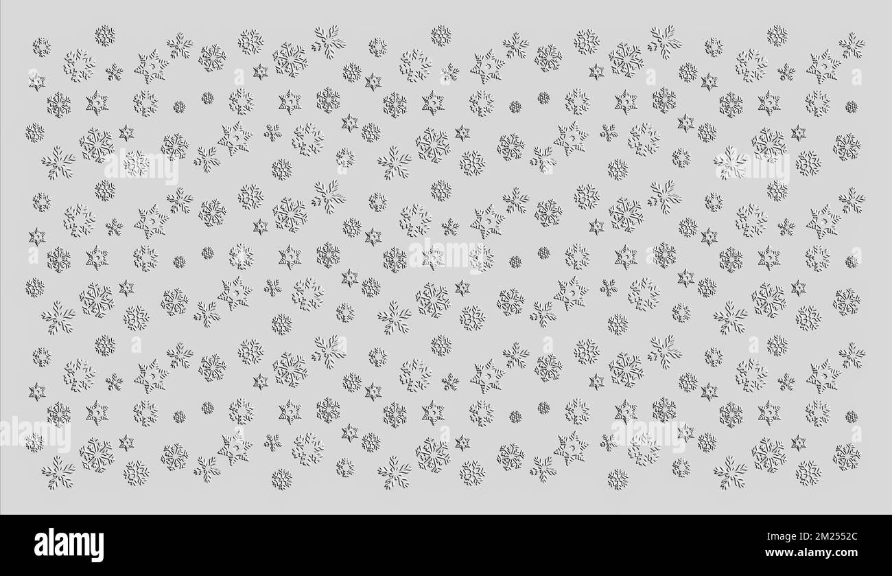 Embossed snowflakes background - digital illustration Stock Photo - Alamy