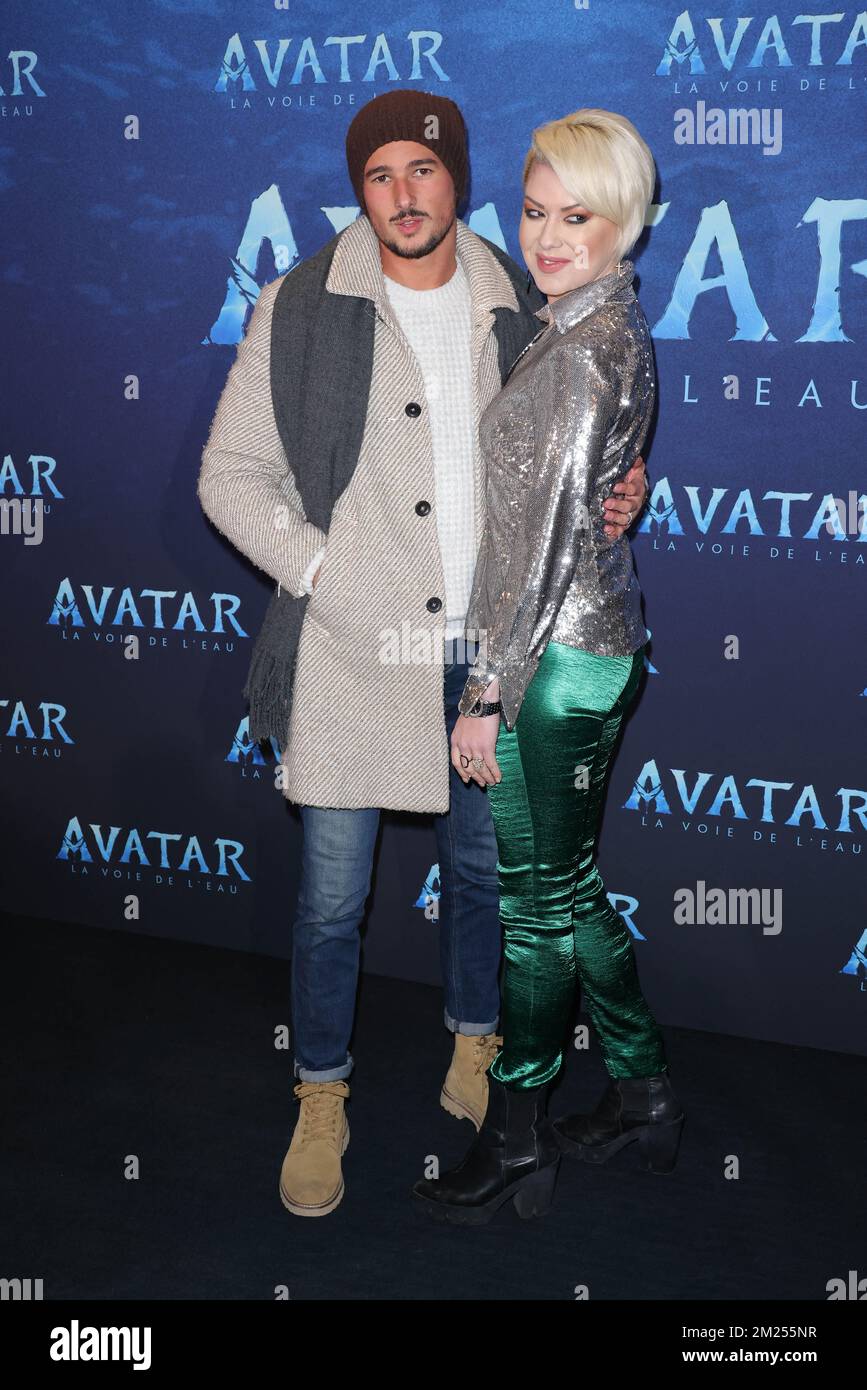 Paris, France on December 13, 2022. Katrina Patchett (R) and Kylian (L ...