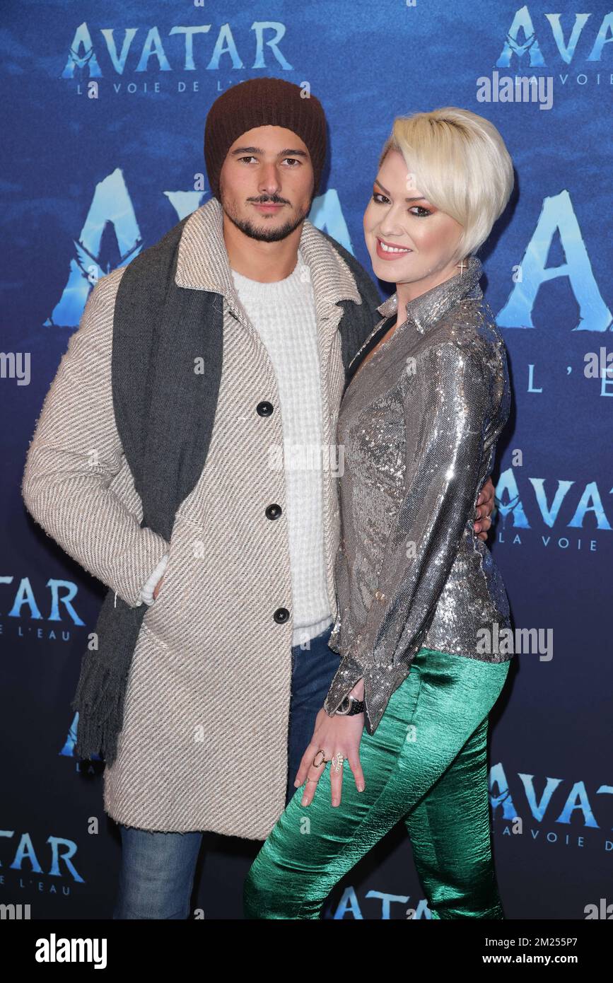 Paris, France on December 13, 2022. Katrina Patchett (R) and Kylian (L ...