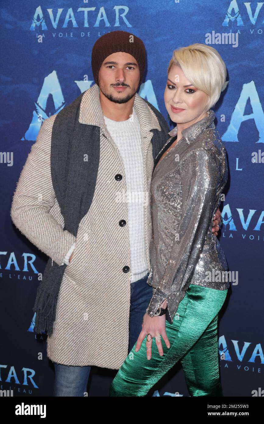 Paris, France on December 13, 2022. Katrina Patchett (R) and Kylian (L ...