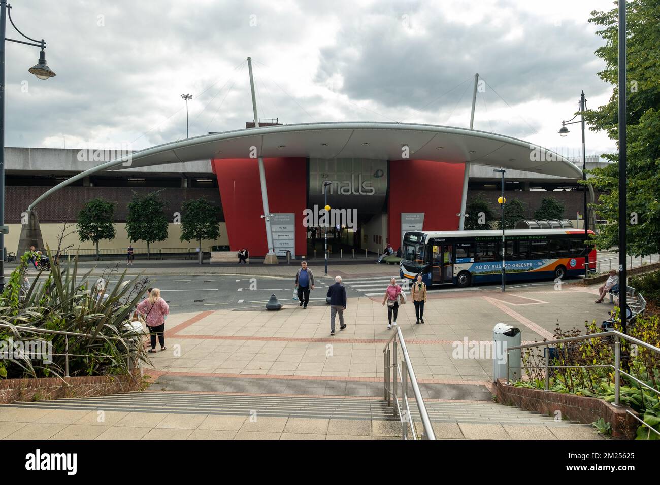 Basingstoke, UK- September 2022: The Malls shopping centre, a large ...