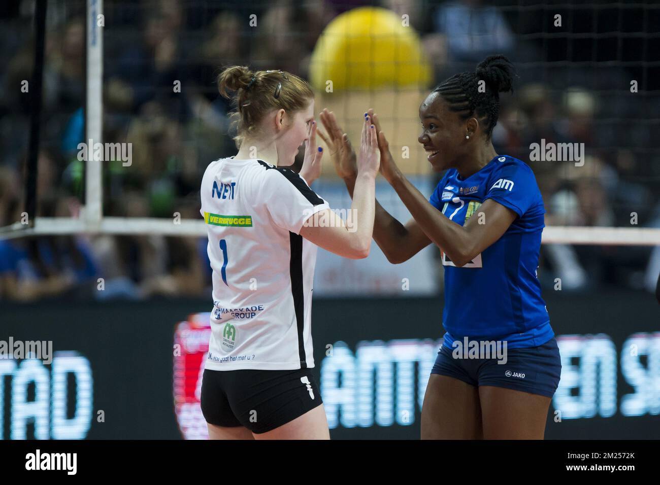 VDK Gent's Lisa Neyt and VDK Gent's Christine Anthony pictured during ...
