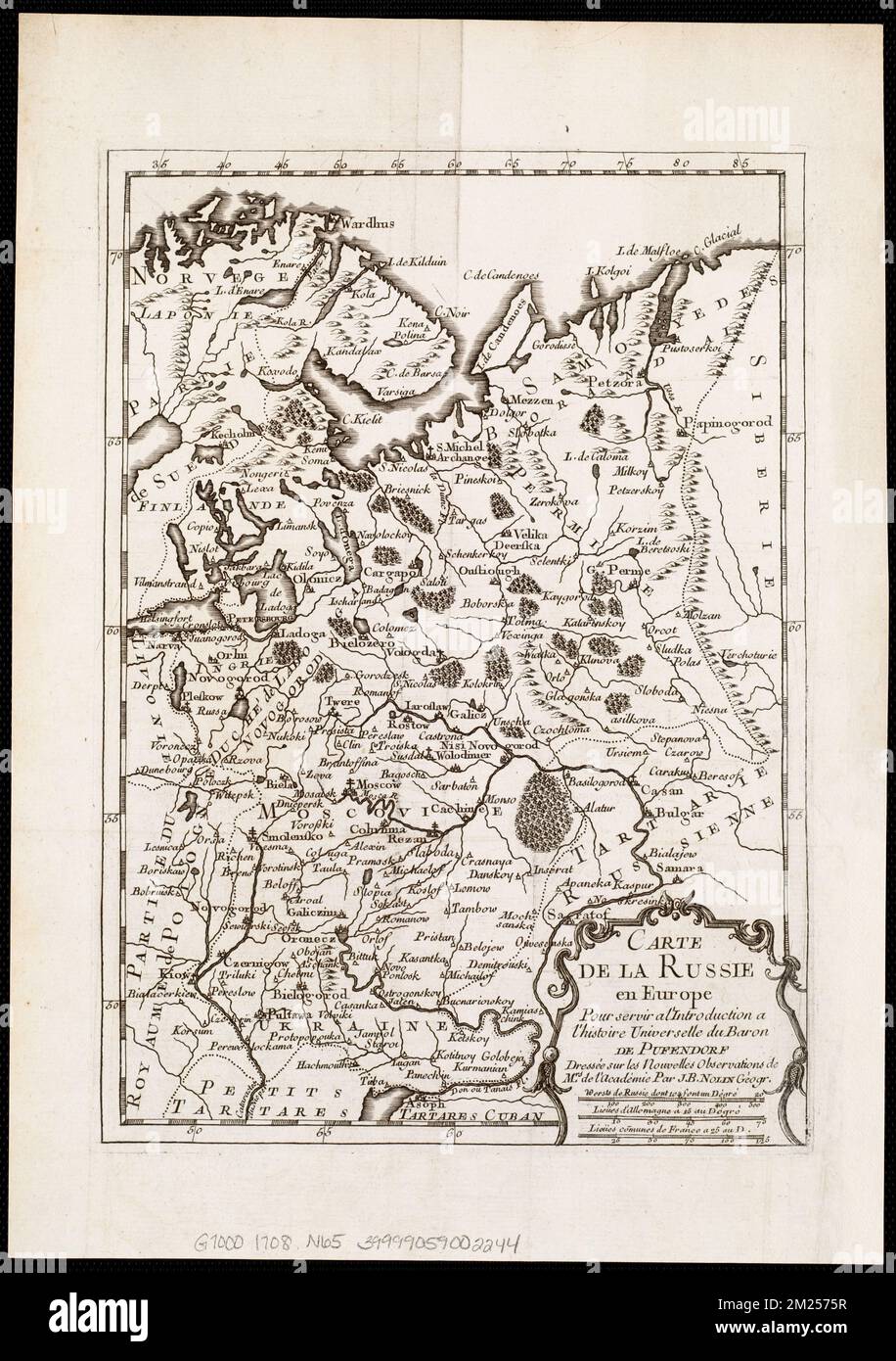 Carte de la Russie en Europe : pour servir al'Introduction a l'histoire ...