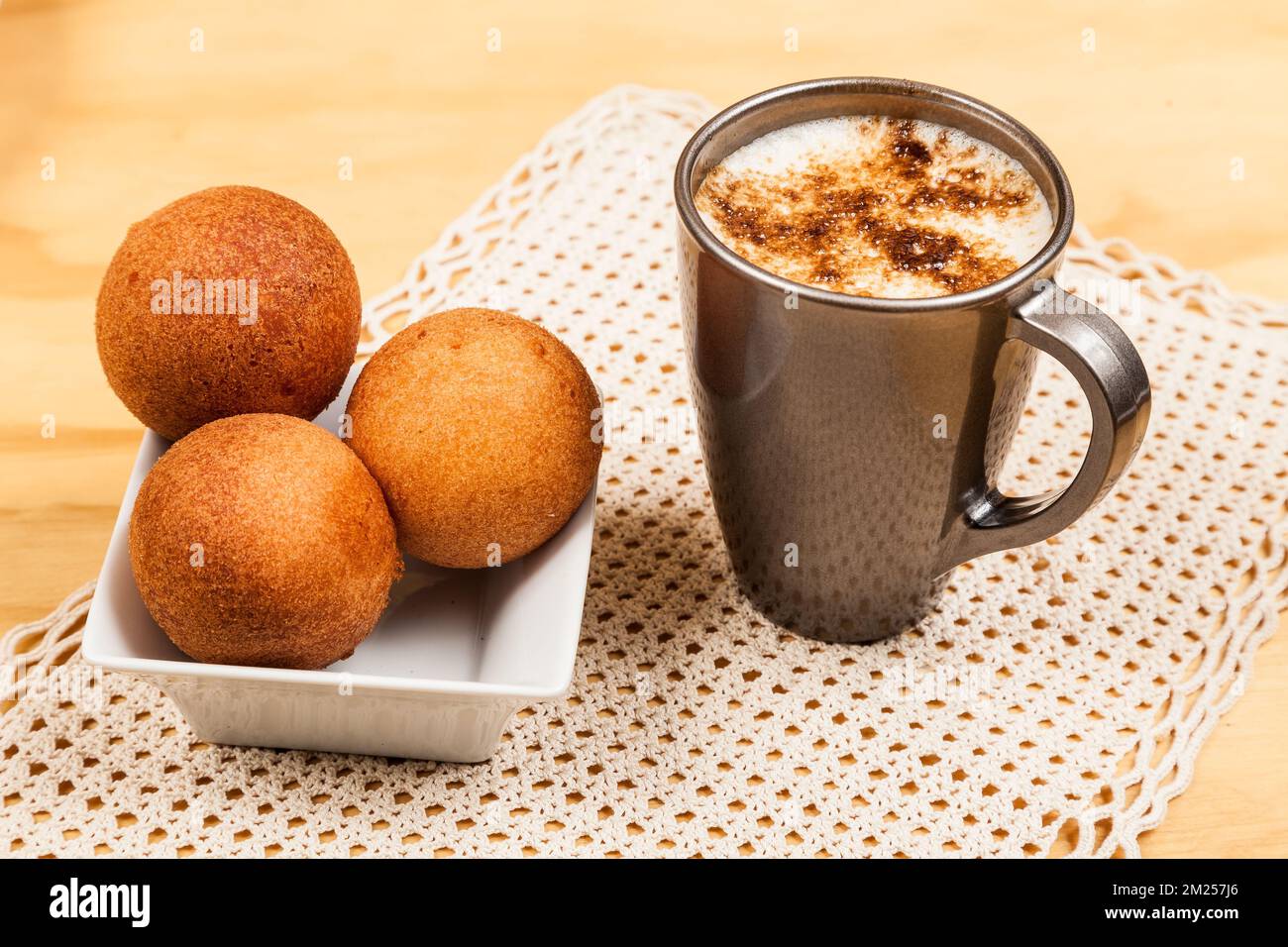 Buñuelos Colombian Traditional Food - Deep Fried Cheese Bread Stock ...