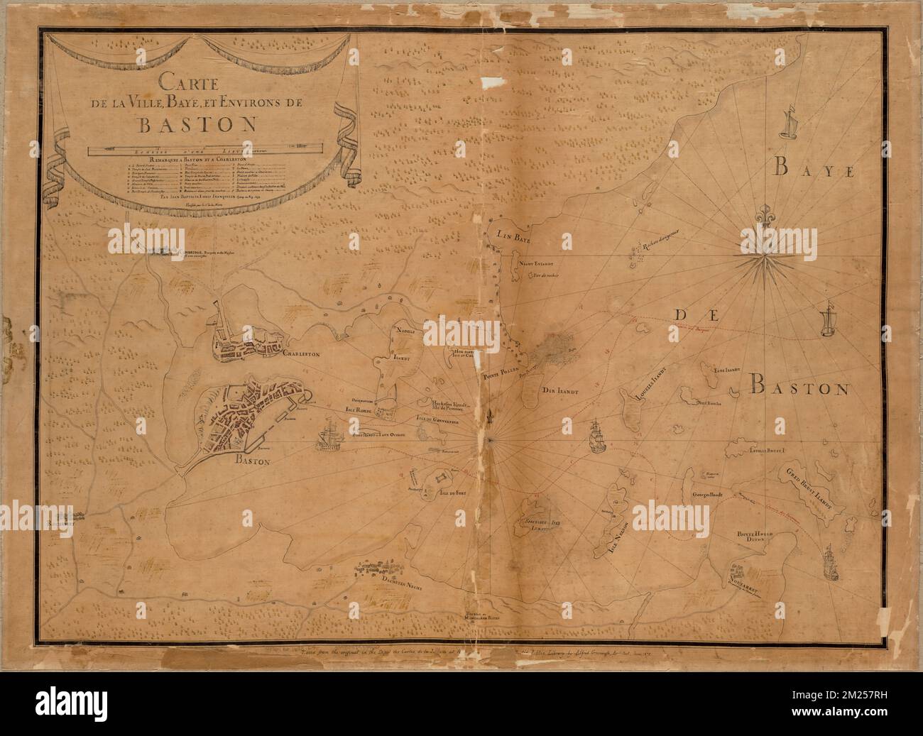 Carte de la ville, baye et environs de Baston , Boston Mass., Maps ...