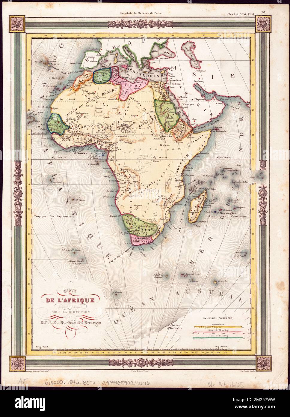 Carte de l'Afrique , Africa, Maps Norman B. Leventhal Map Center Collection Stock Photo - Alamy